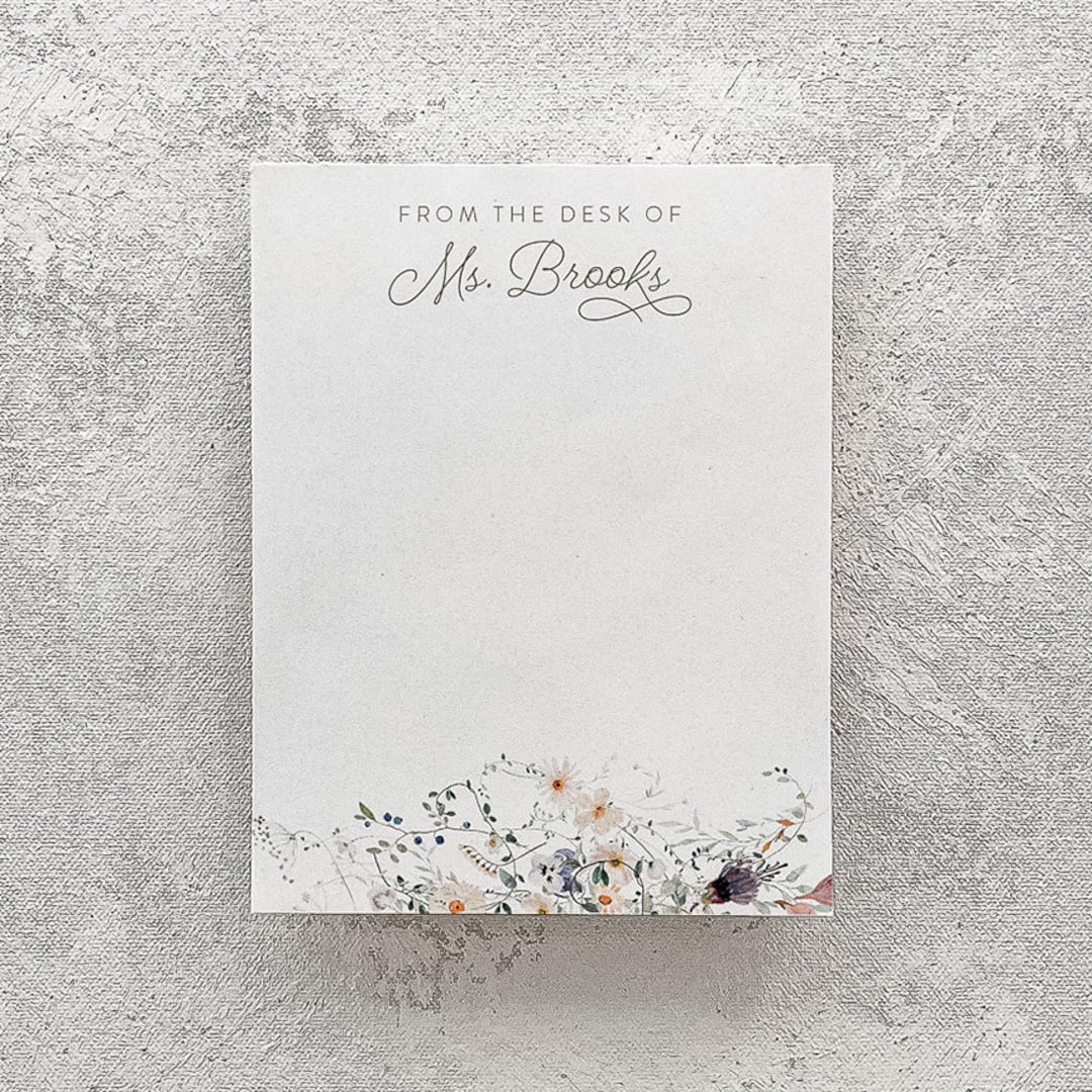 Personalized Notepads - Gifts for Her - Teacher Gift, Custom Name ...