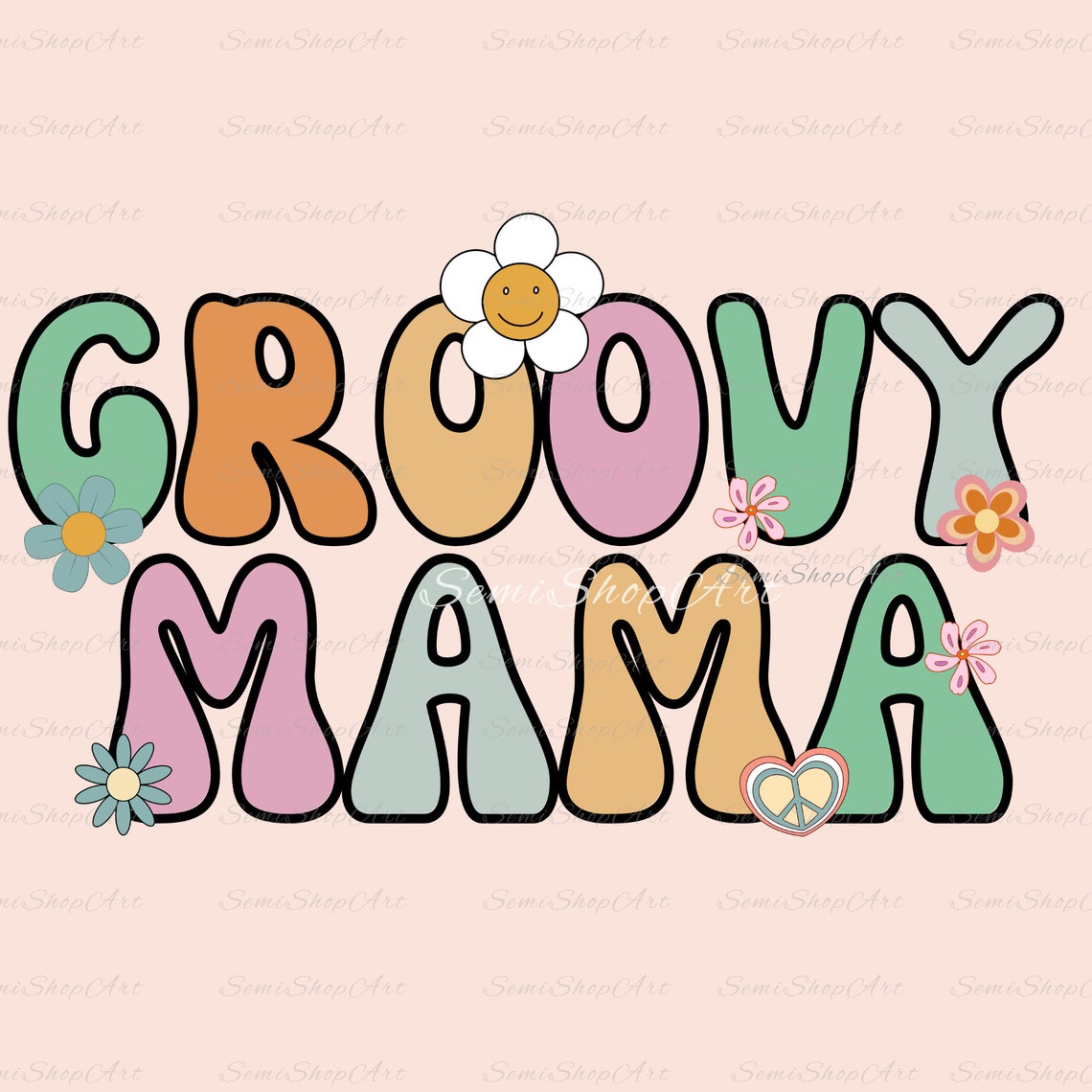 Groovy Mama Png Groovy Mama Shirt-boho Shirt-stay Groovy - Etsy