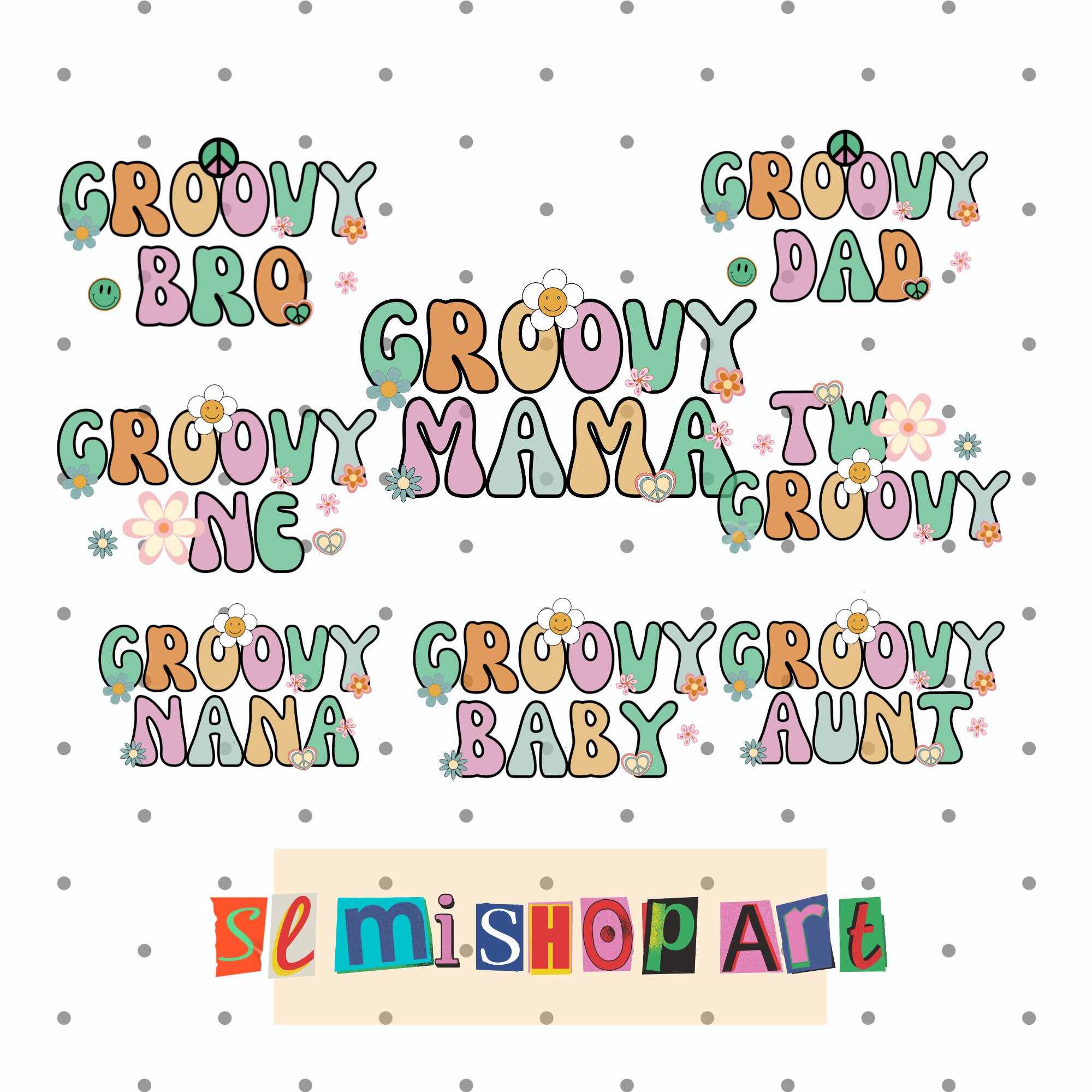Groovy Baby PNG Retro Groovy Png-groovy Aunt Png groovy Nana - Etsy