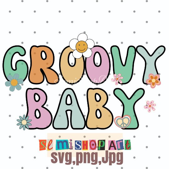 Groovy Baby PNG Retro Groovy Png-groovy Aunt Png groovy Nana - Etsy