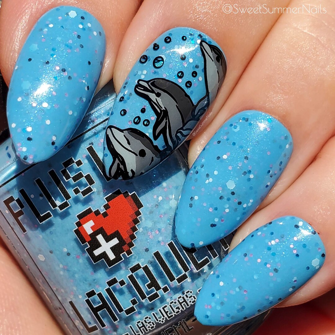 Azu-for Real Blue Shimmer Indie Crelly Pastel Spring Easter Cute Kawaii ...