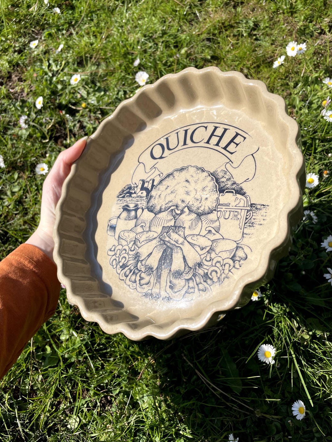 Ceramic Quiche Dish – Pearsons of Chesterfield - Fluted Stoneware - Etsy
