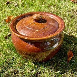 Ceramic Brown Stew Pot - Glazed Earthenware - Prizer Ware No.88 - Farm ...