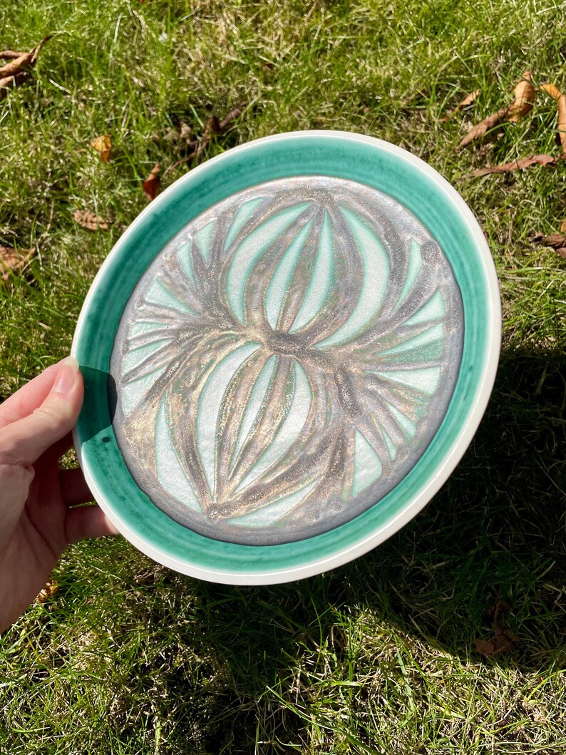 Hand-painted Plate - Ceramic Spider Shape - Mid-century Made in Jersey ...