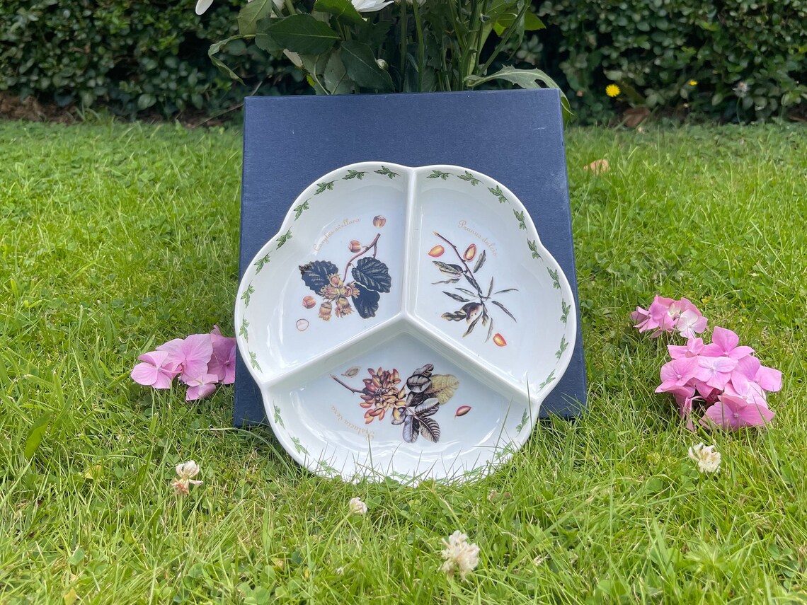 Vintage 3 Segment Platter Tray the Regal White With A - Etsy