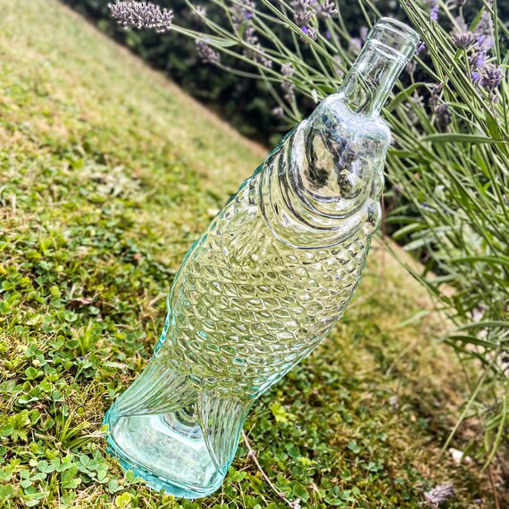 Glass Fish Bottle Vase Made in England Cevin Japanese Koi - Etsy