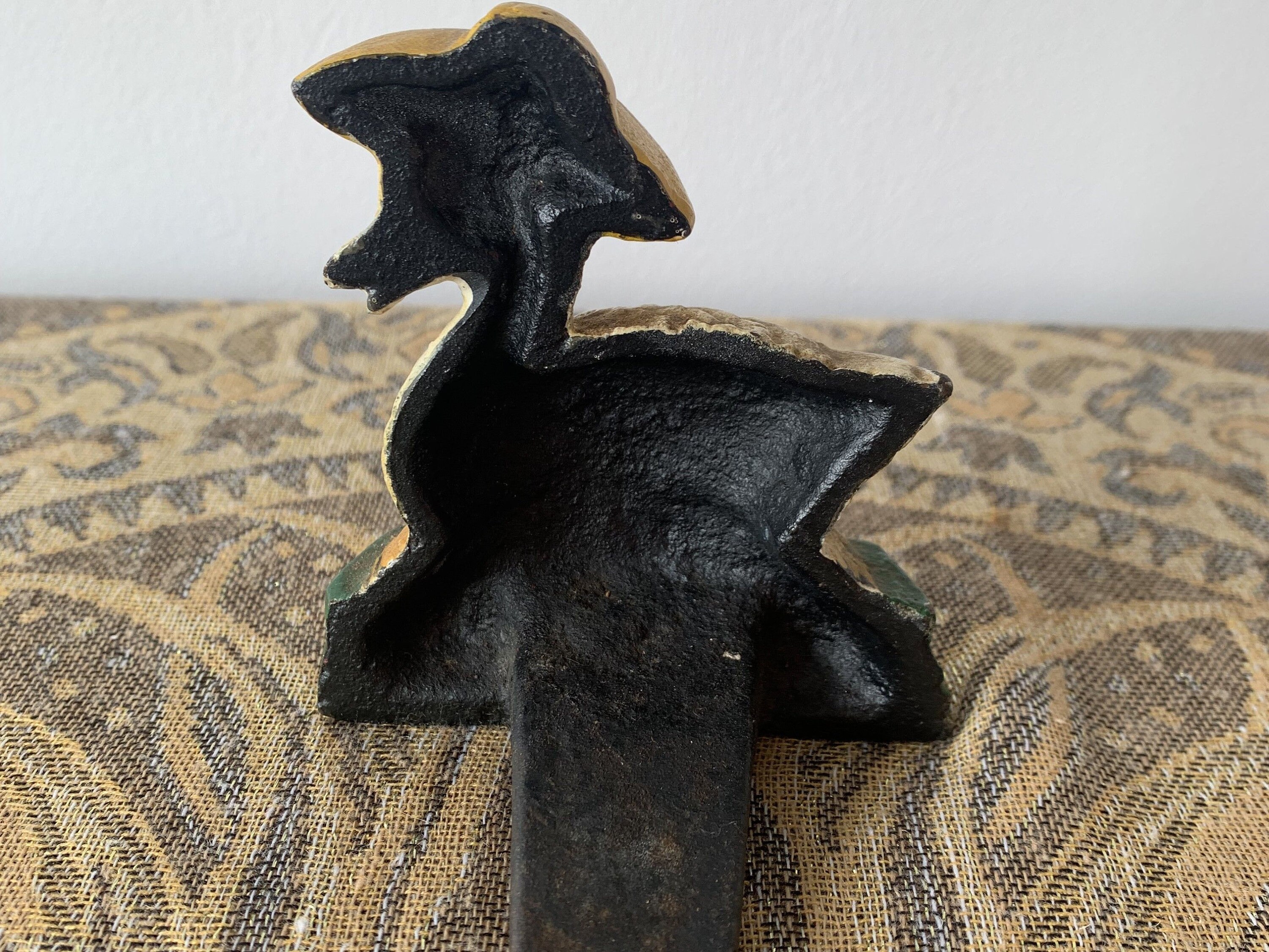 Doorstop Cast Iron Mother Yellow Goose Wearing A Golden Hat - Etsy