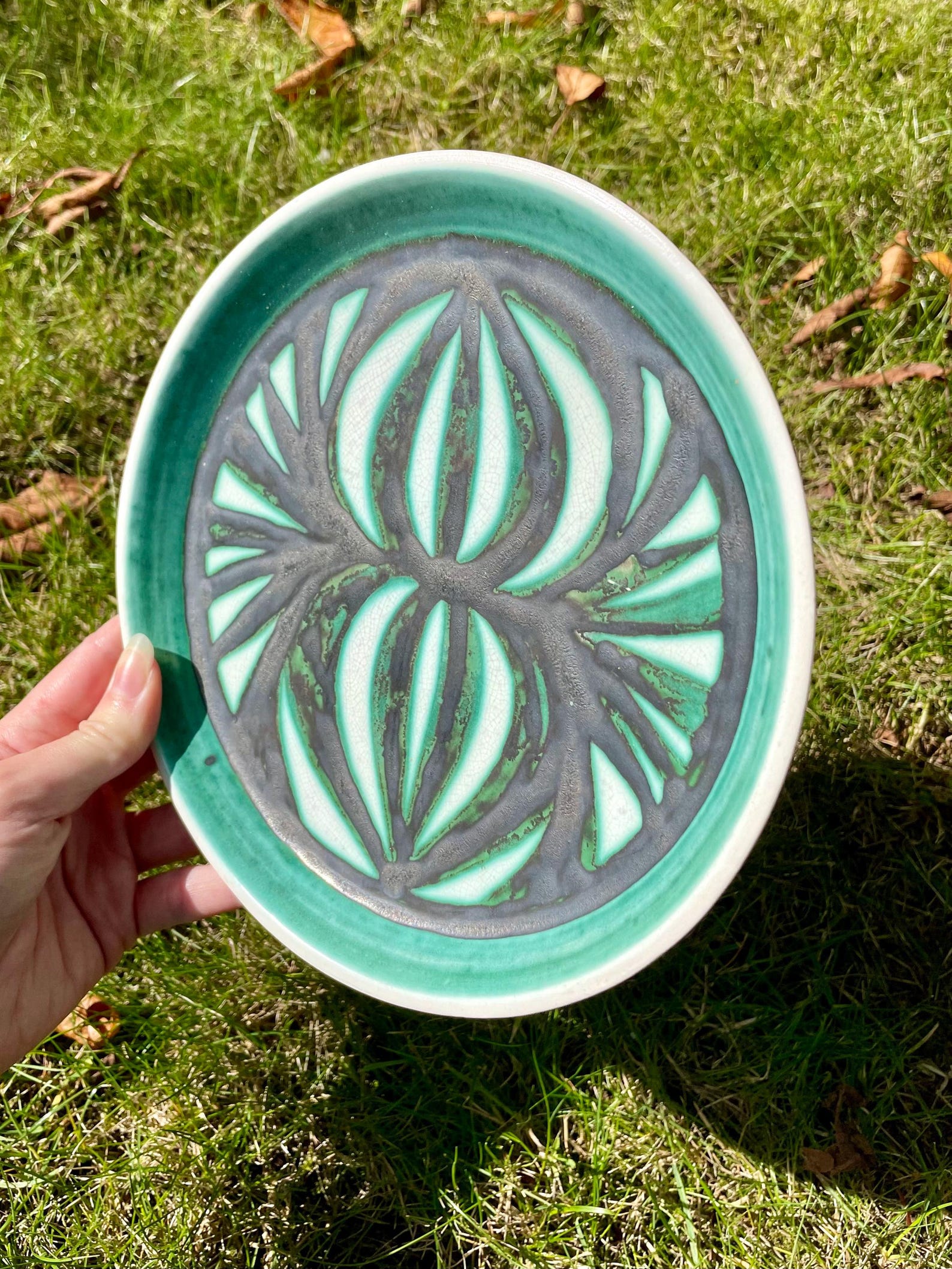 Hand-painted Plate - Ceramic Spider Shape - Mid-century Made in Jersey ...
