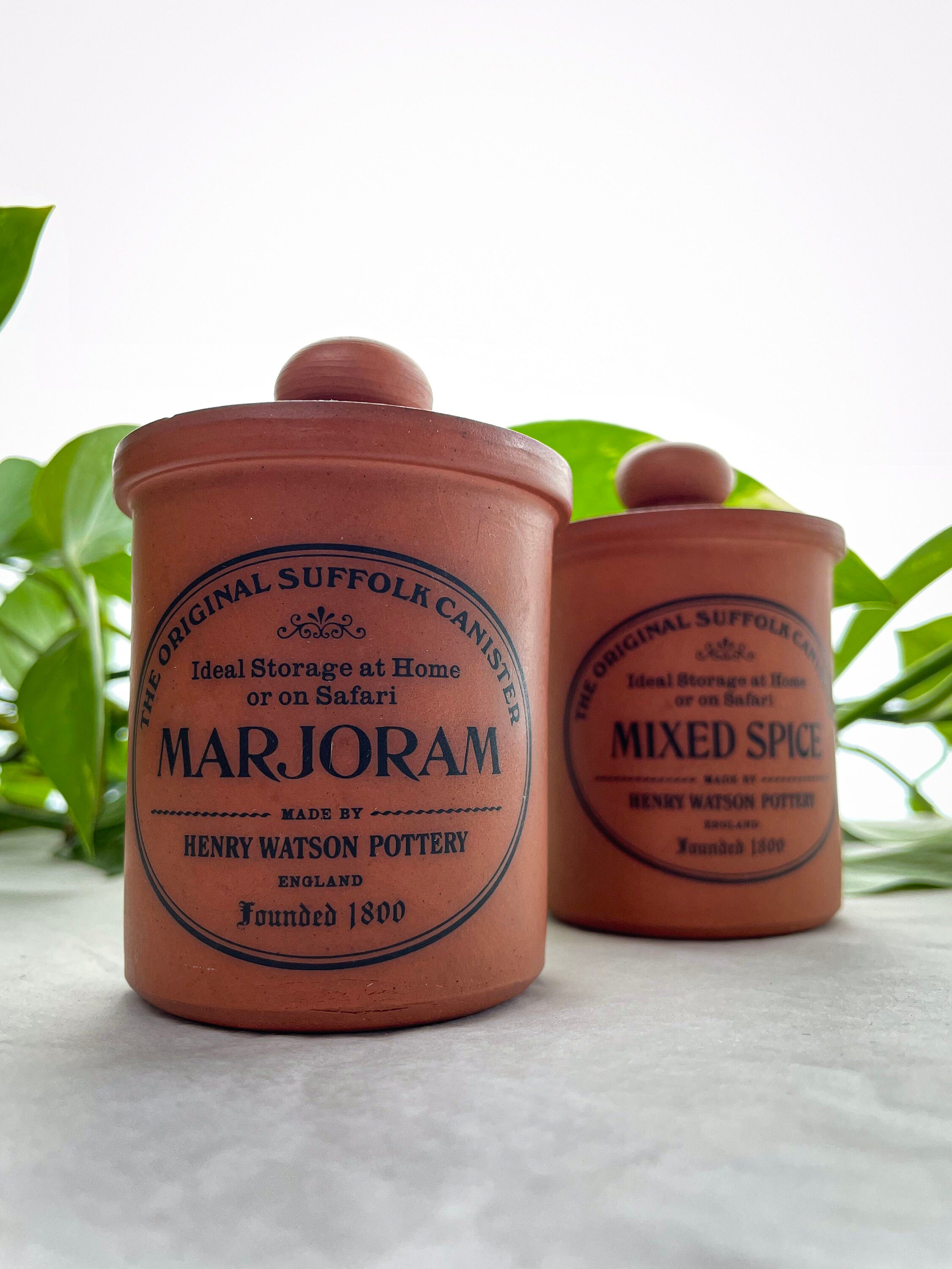 Henry Watsons Potteries 1970s Terracotta Storage Herbs Pots original ...