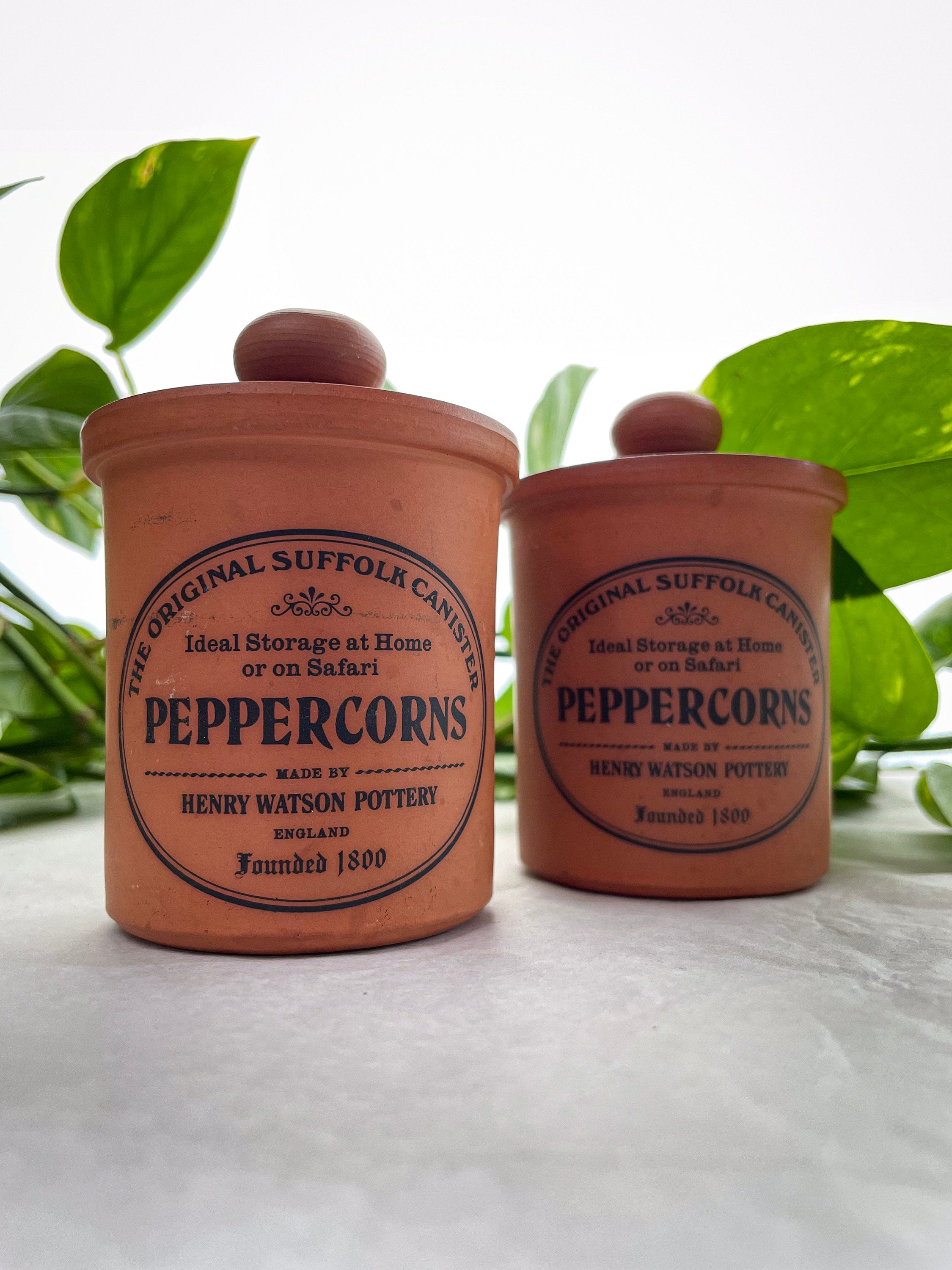 Henry Watsons Potteries 1970s Terracotta Storage Herbs Pots original ...