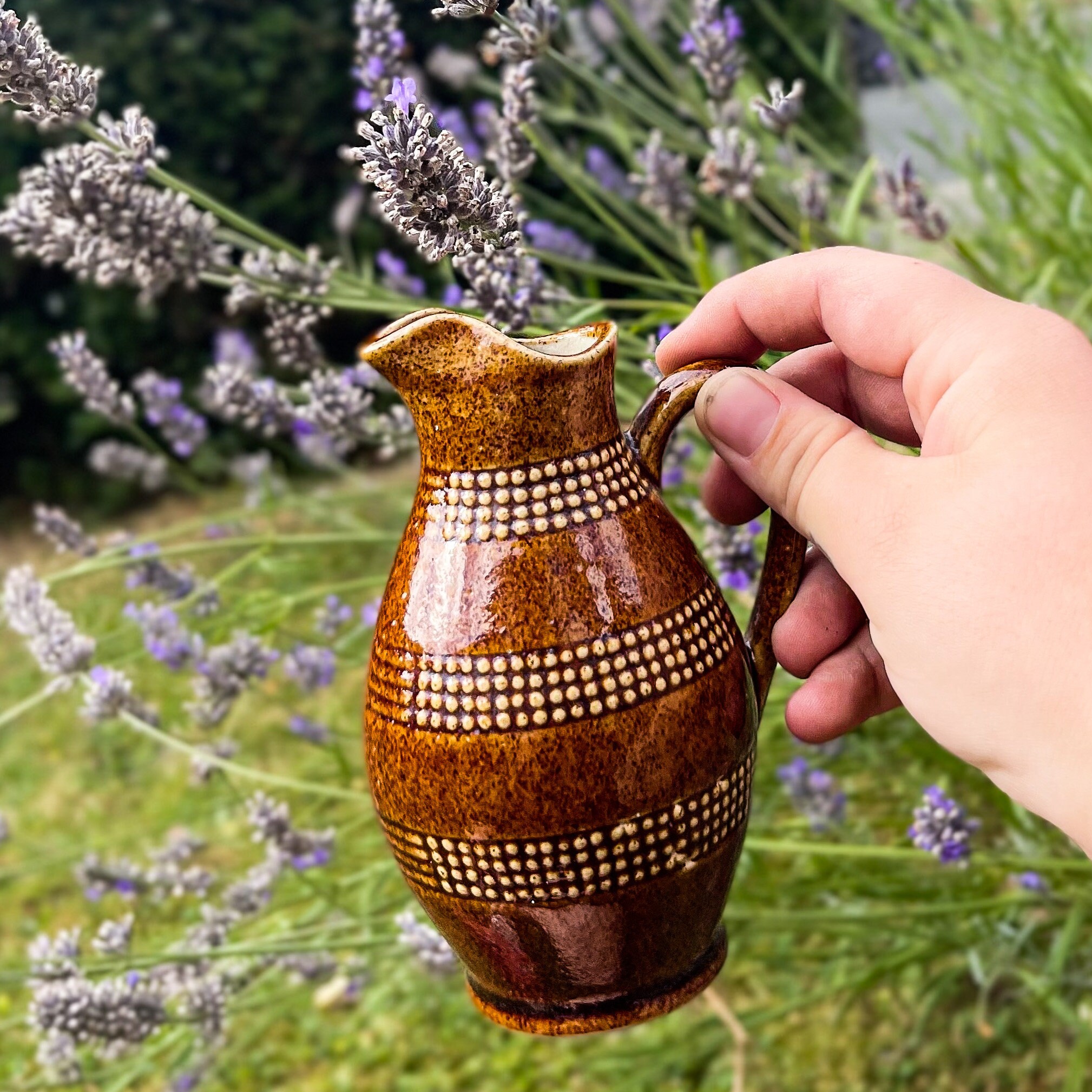 Small Pearsons Oil Jug Ceramic Renault Style Made in France Vintage ...