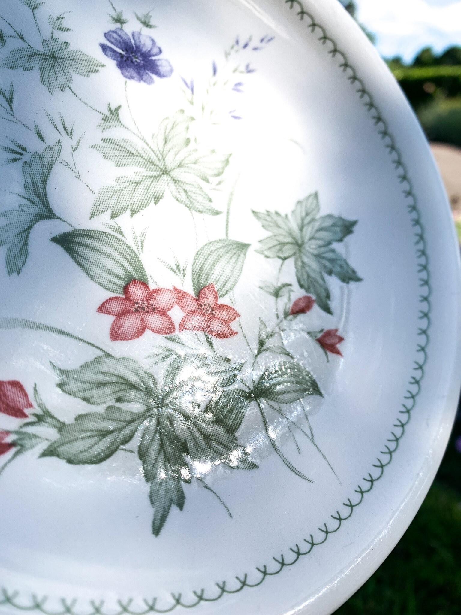 Pastel Flower Plate Bilton Ceramic Wild Flora Cottagecore - Etsy