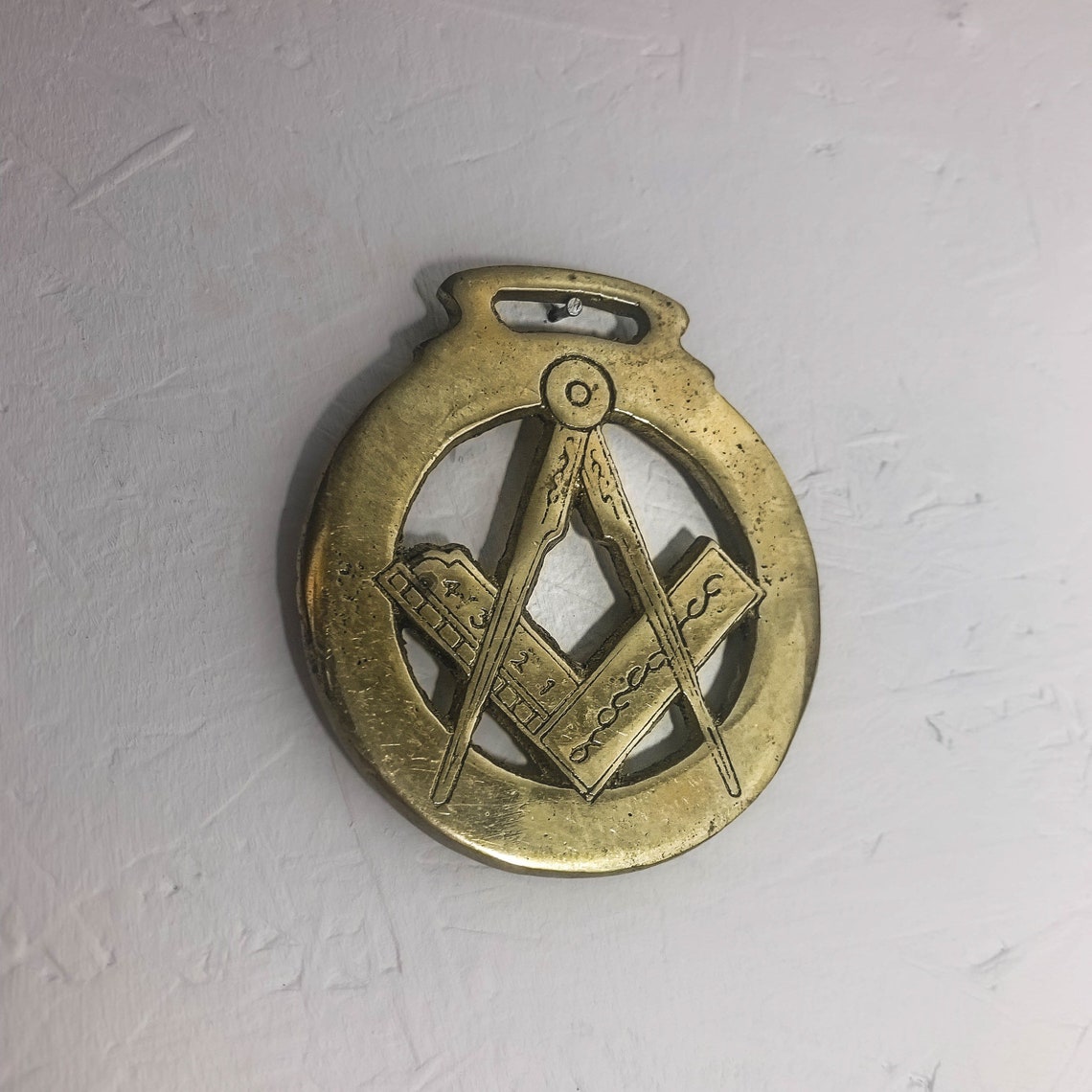 Emblem Medallion Masons Protractor & Ruler Metal Horse - Etsy