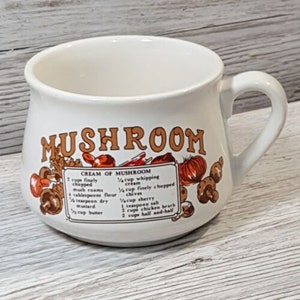 Ethos Ceramic Soup Mugs 70's 1970 Made in England UK Cottagecore Retro ...