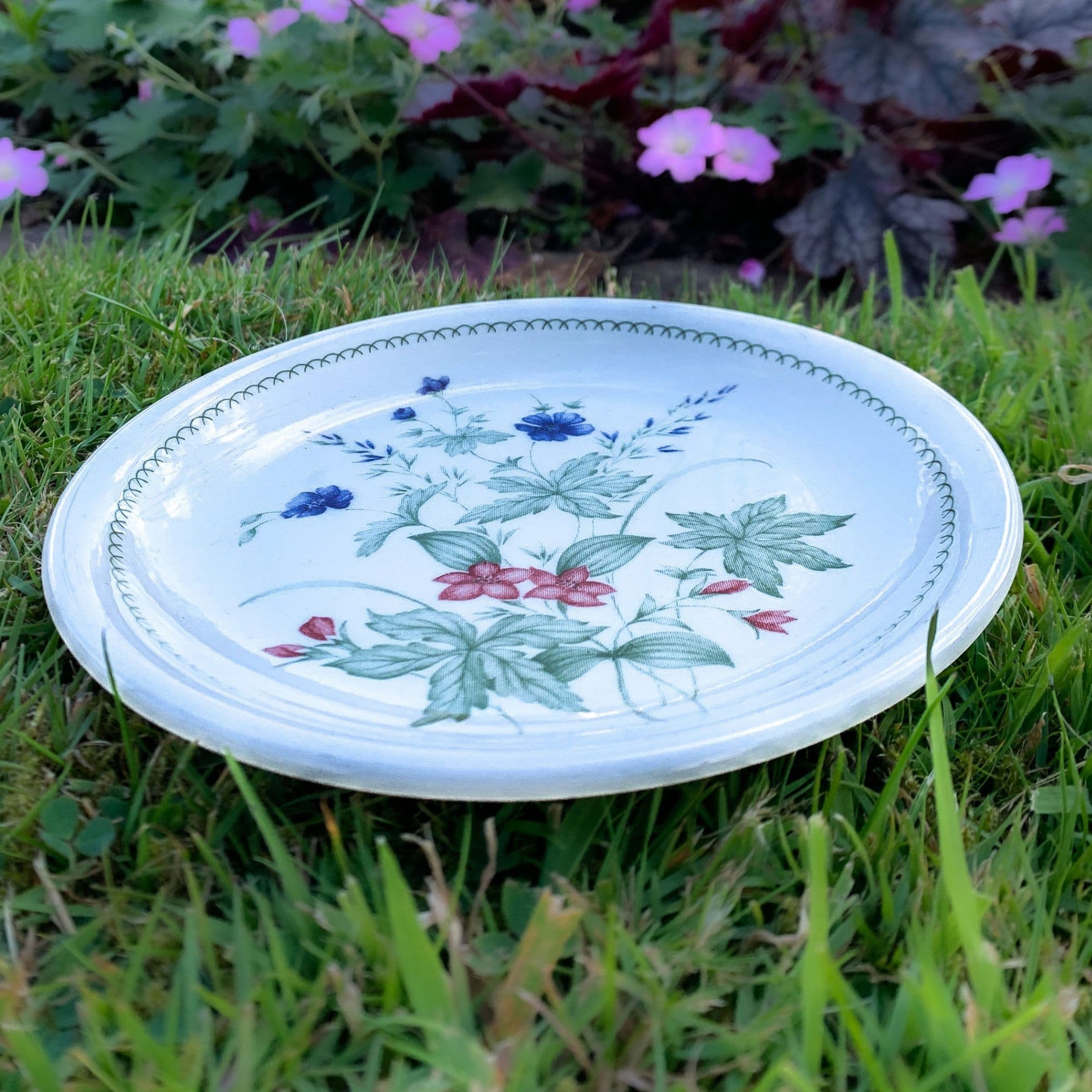 Pastel Flower Plate Bilton Ceramic Wild Flora Cottagecore - Etsy