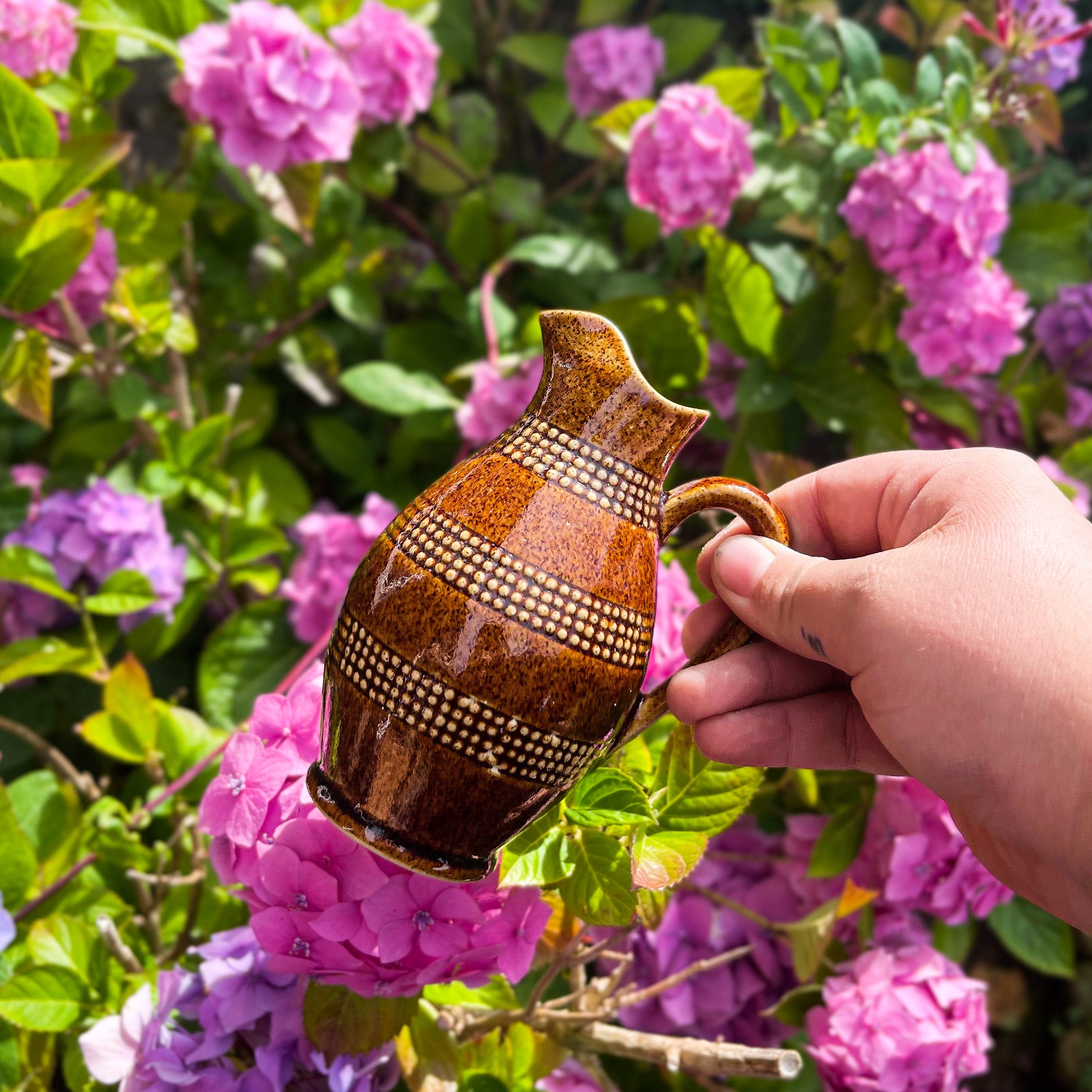 Small Pearsons Oil Jug Ceramic Renault Style Made in France Vintage ...