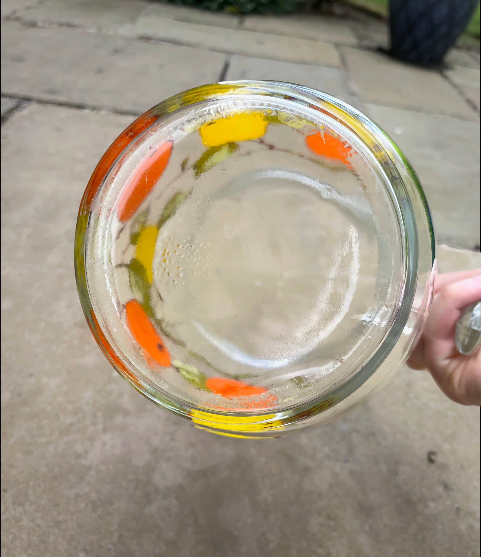 Large Glass Jug With Lemons and Oranges Design - Approx 2 Litres ...