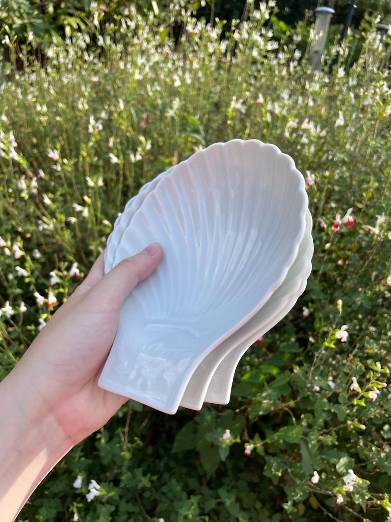 Sea Shell Dishes - French Ceramic Porcelain Plates - Aplico Made in ...