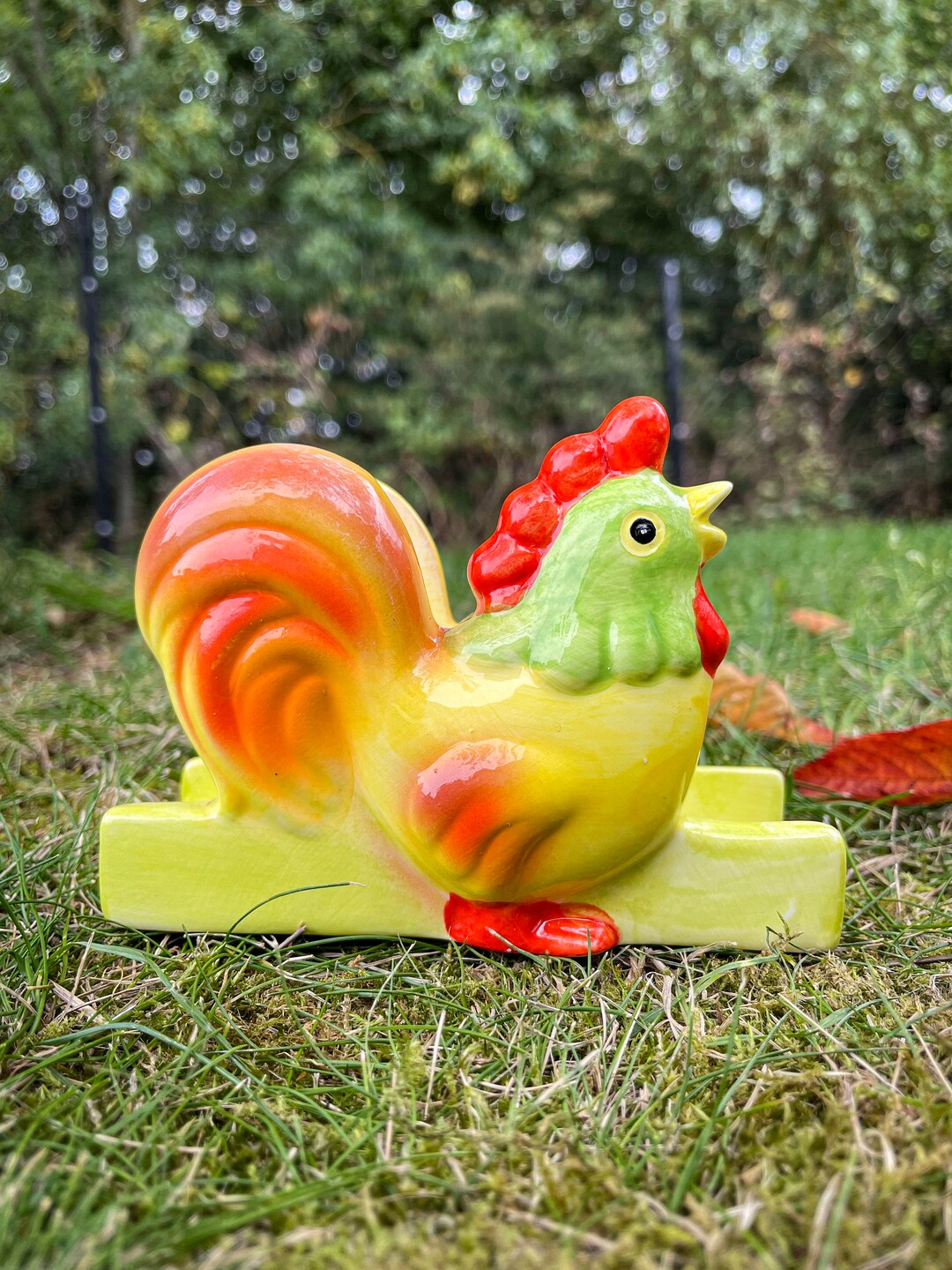 Letter Holder Ceramic Cockerel Magazine Mail Post Envelope Sorter by ...