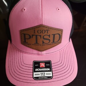 PTSD Laser Engraving Leather Patch on Richardson 112 - Etsy