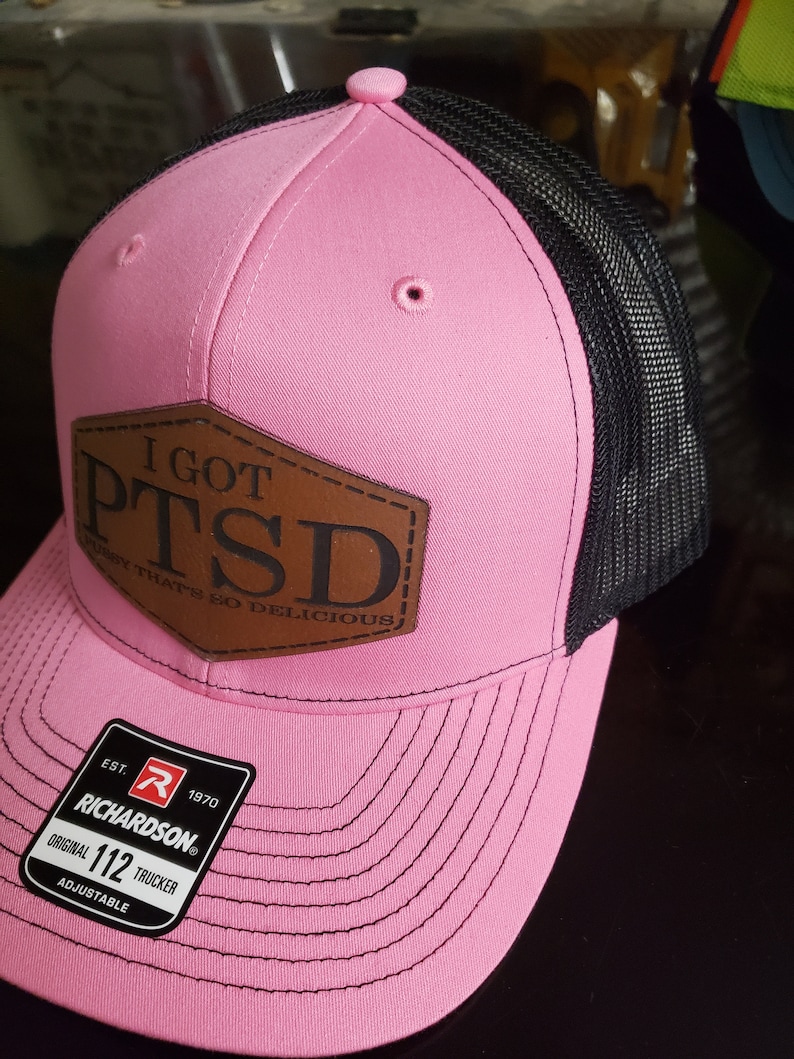 PTSD Laser Engraving Leather Patch on Richardson 112 - Etsy
