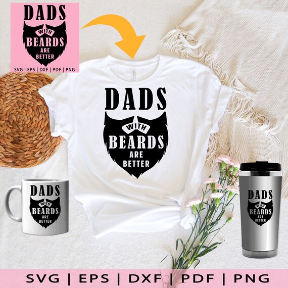 Dad With Beard Dad SVG Dad's SVG Cut Files Clip Art - Etsy