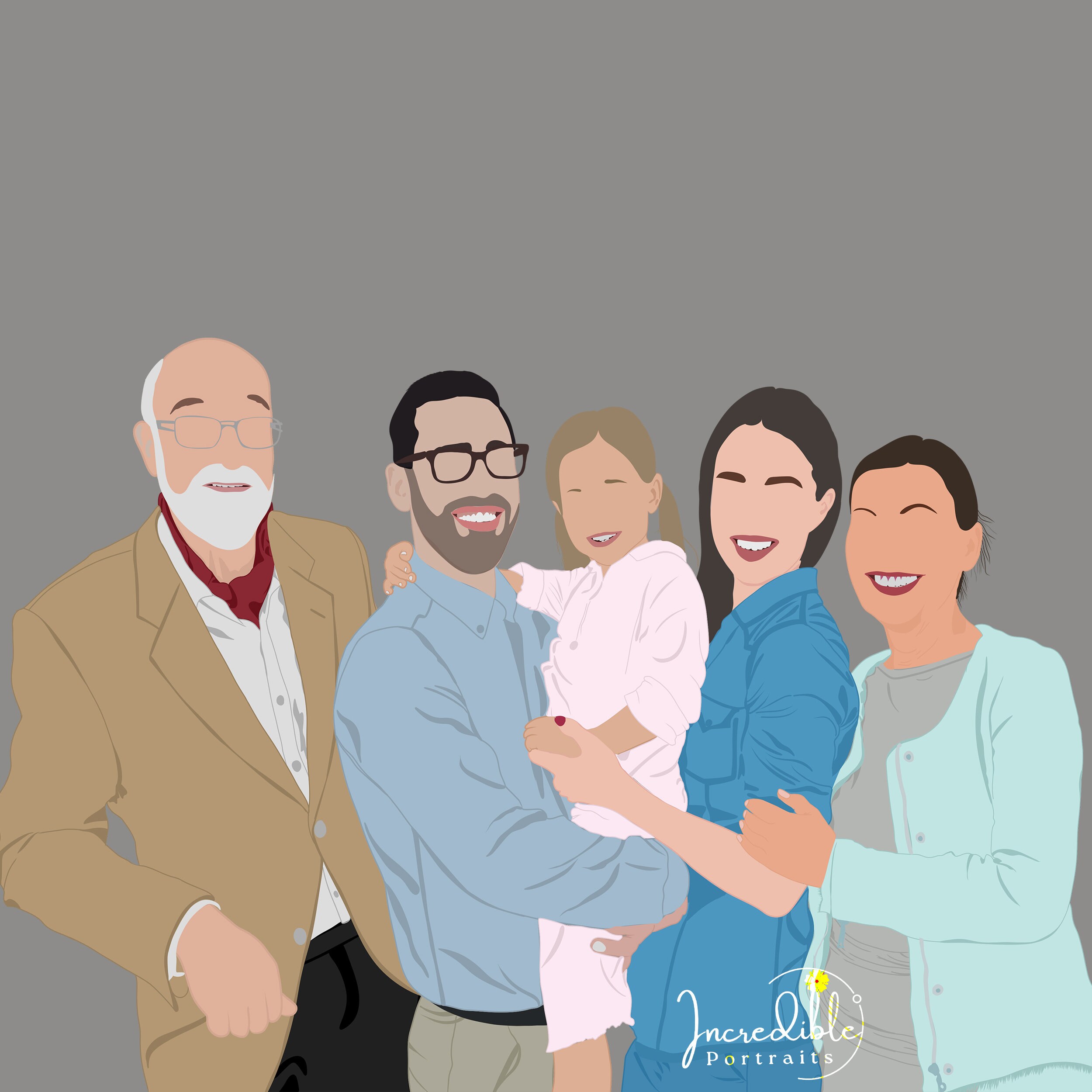 Friends Faceless Portrait Personalised Photo Photo - Etsy UK