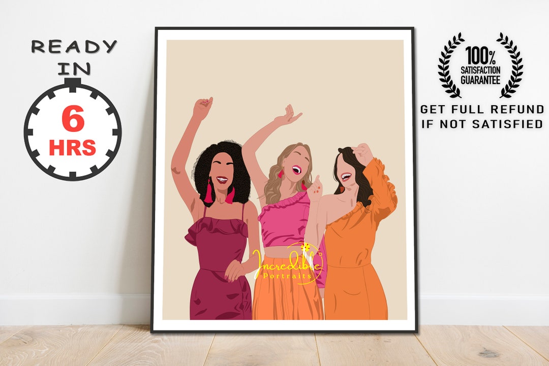 Friends Faceless Portrait Personalised Photo Photo - Etsy UK