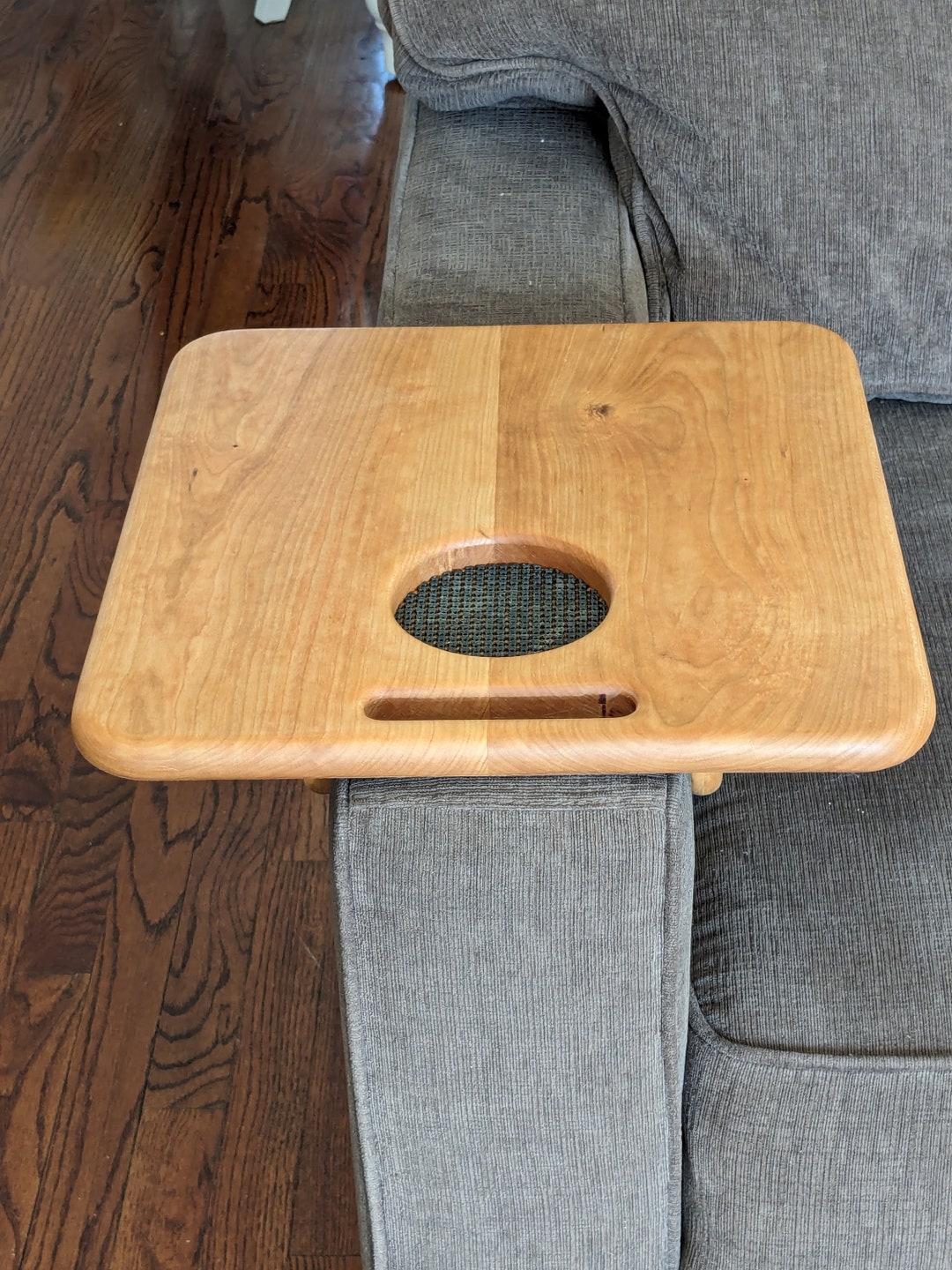 Cherry Sofa Arm Table, Sofa Arm Table, Couch Arm Table, Armchair Tray ...