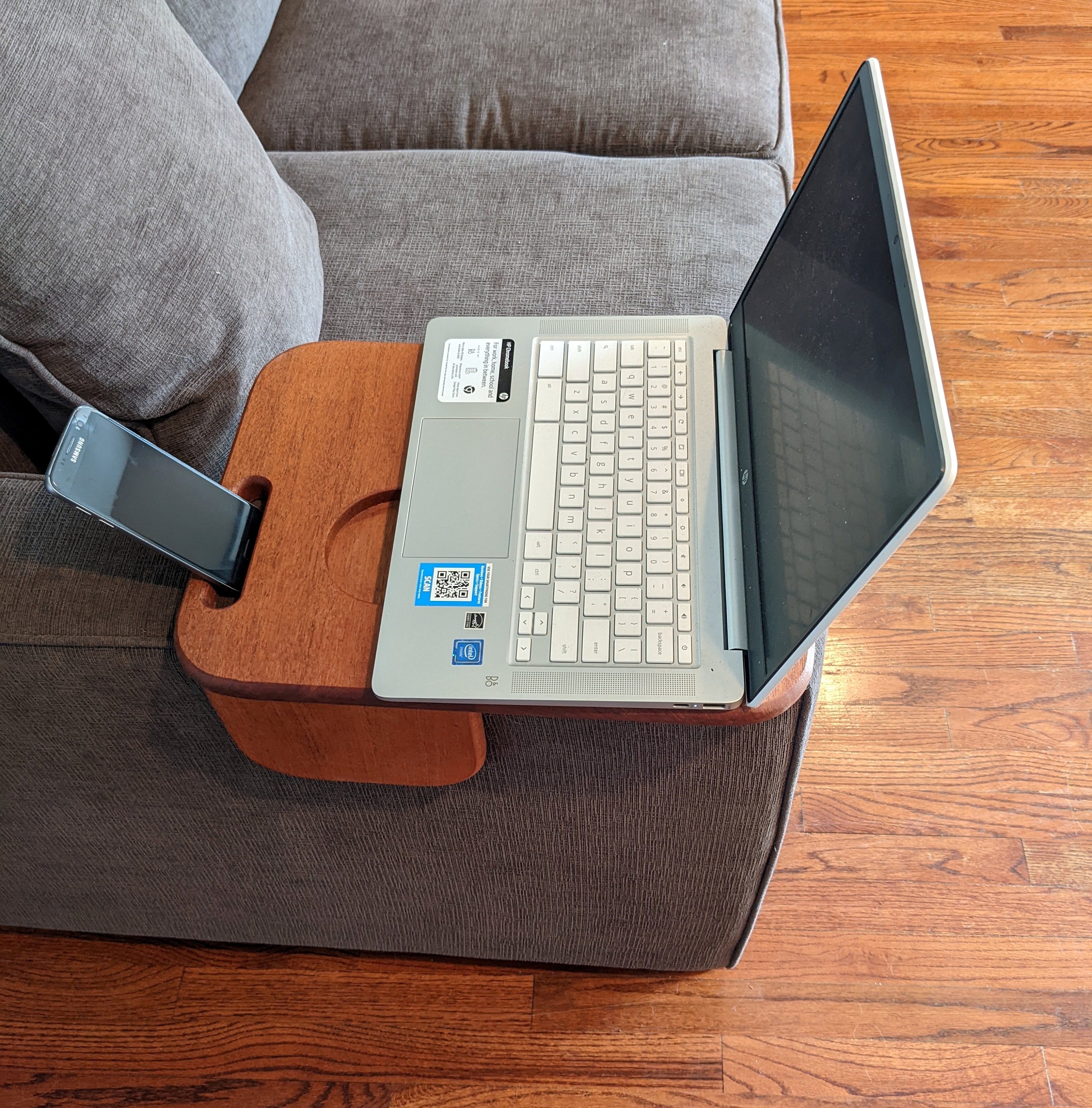 Mahogany Sofa Arm Table, Couch Arm Table, Armchair Tray, Recliner Tray ...