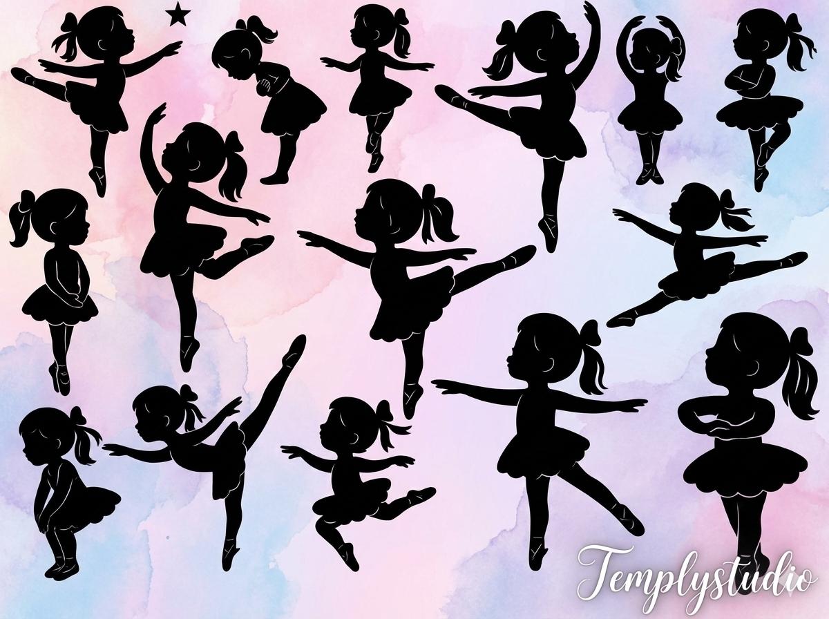 15 Ballet Girl Silhouette SVG Bundle | Ballerina SVG Cut Files | Dance ...