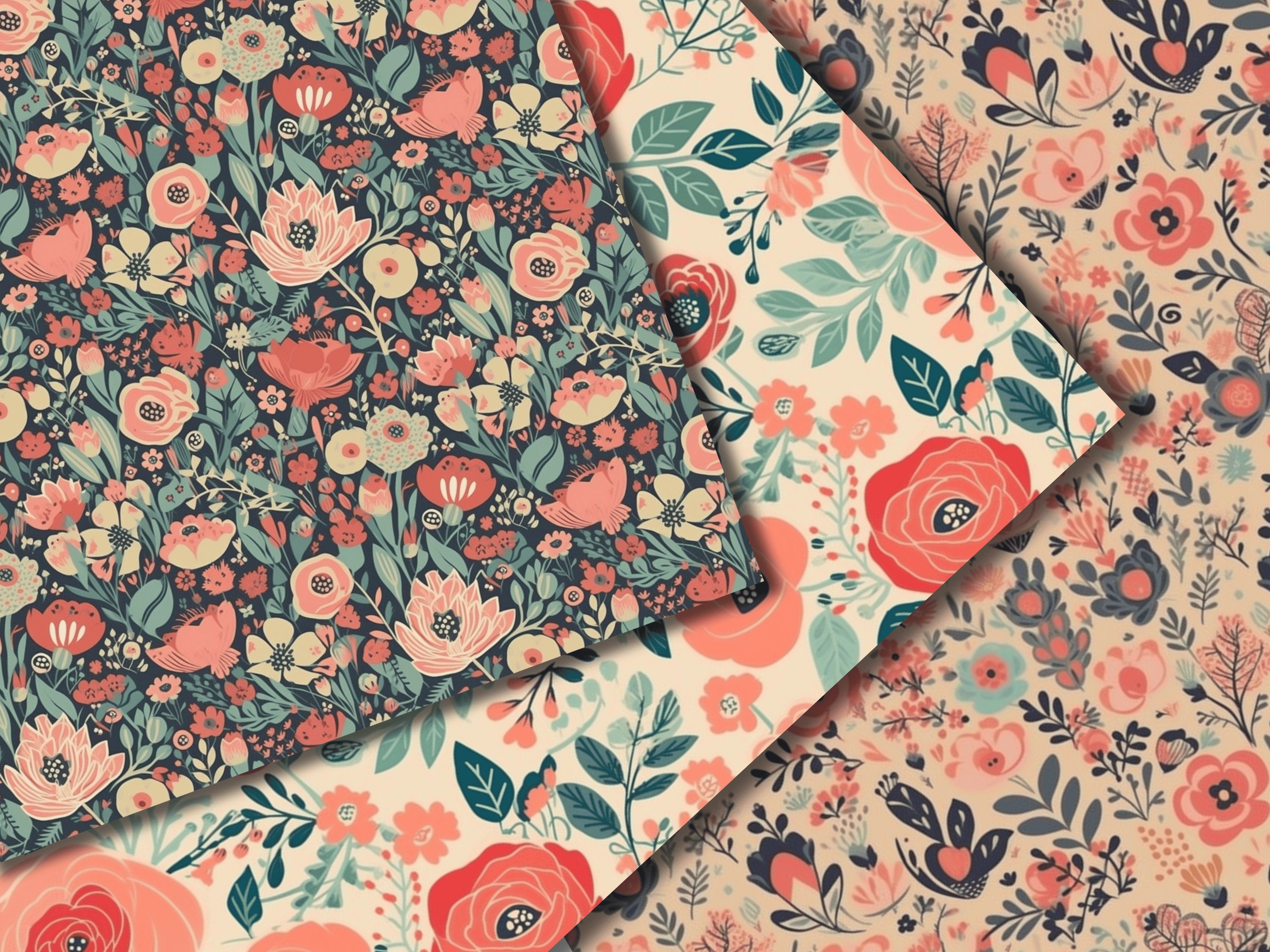 Happy Mother's Day Seamless Digital Paper, Floral Seamless Digital ...