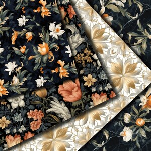 Baroque Seamless Digital Paper - Digital Paper - Flower Texture ...