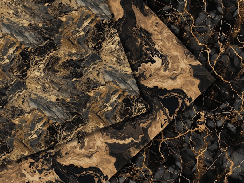 Gold Marble Seamless Digital Papers Printable Paper - Etsy
