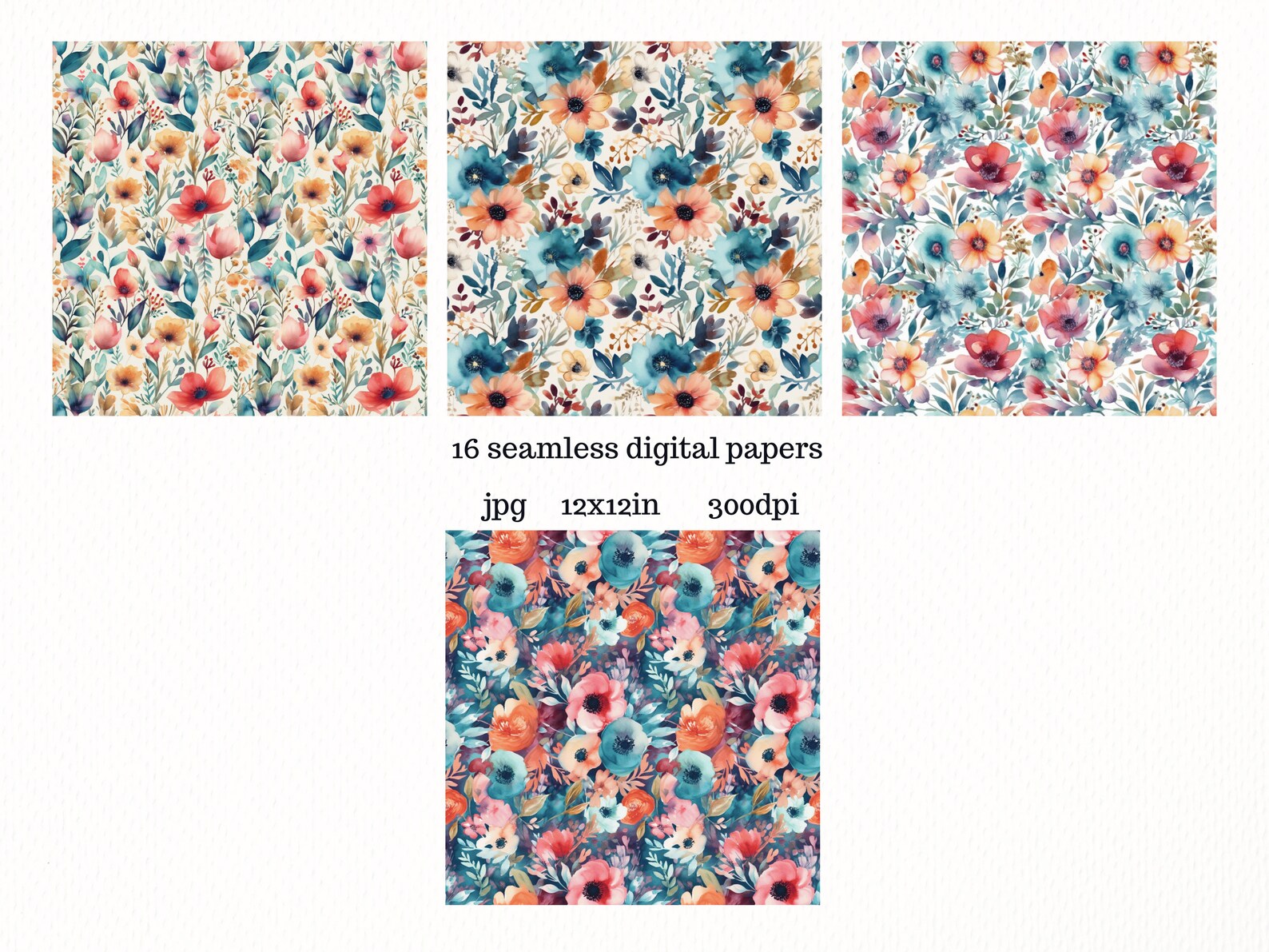 Watercolor Texture Digital Paper Printable Paper Digital Paper ...