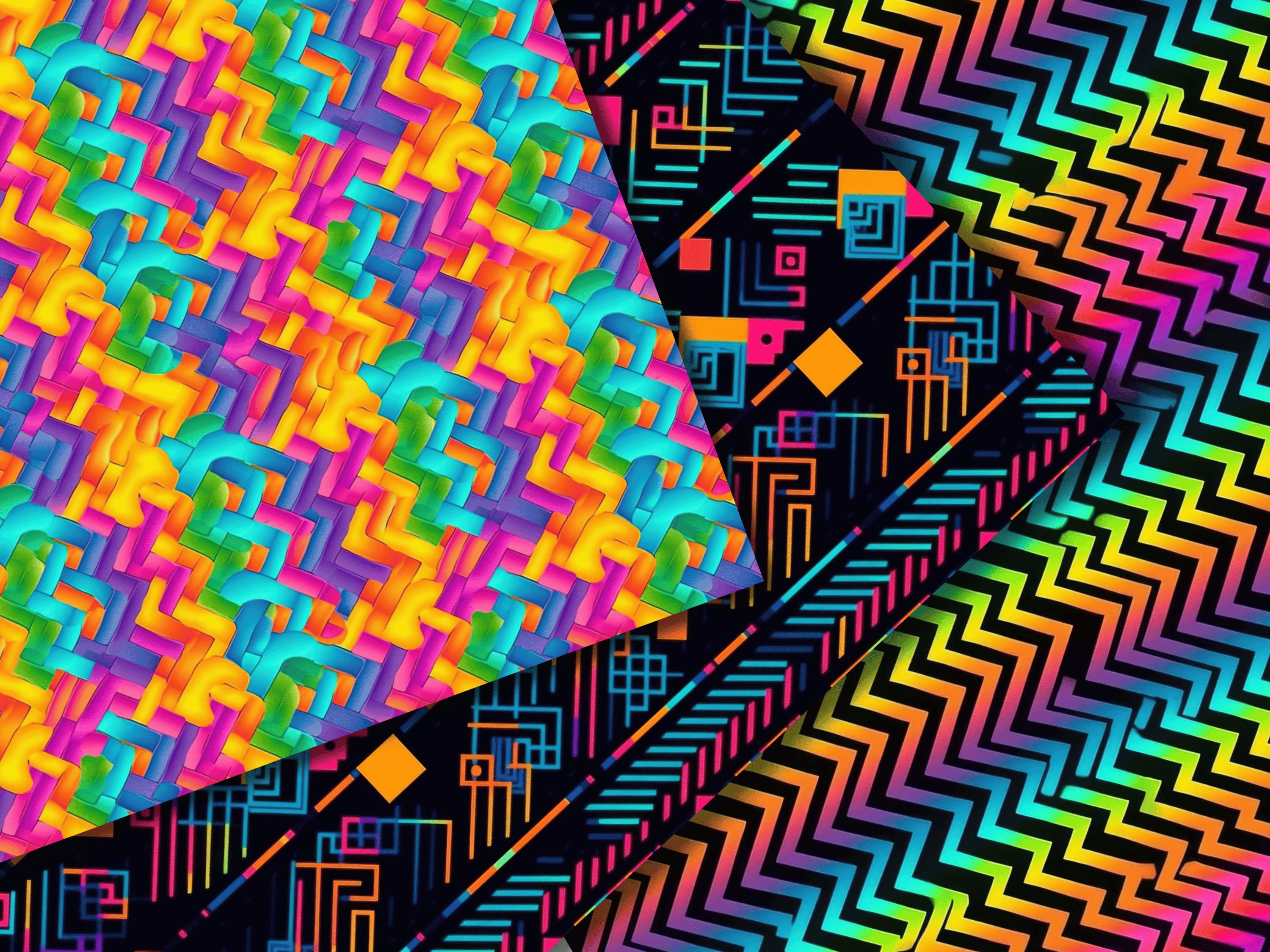 Neon Seamless Digital Paper Digital Paper Abstract Texture Digital ...