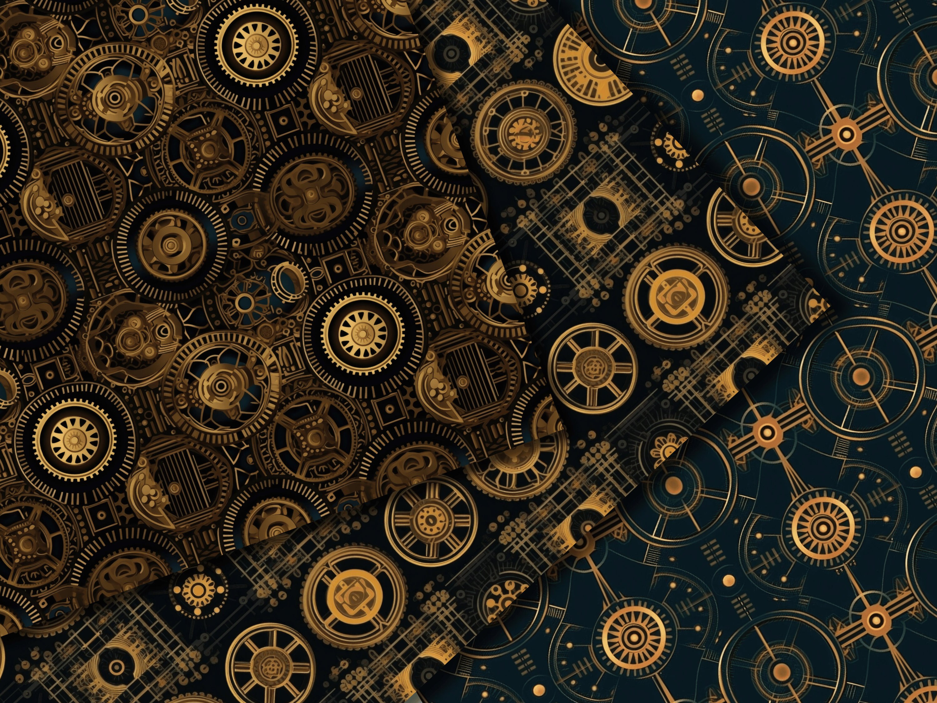 Steampunk Pattern Seamless Digital Paper Digital Paper Sublimation File ...