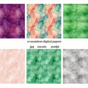 Watercolor Seamless Digital Paper - Digital Paper - Plain Watercolor ...