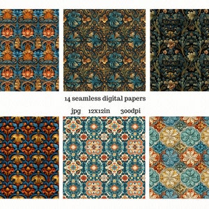 Vintage Seamless Digital Paper - Digital Pattern - Tile Texture ...