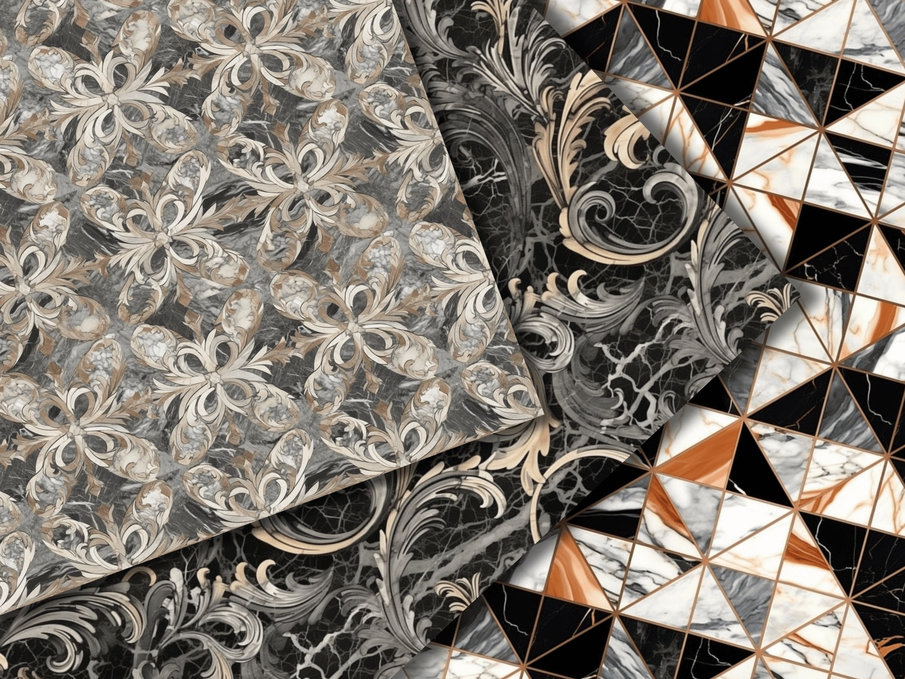 Gold Marble Seamless Digital Papers - Printable Paper - Digital Paper ...