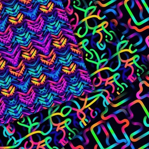Neon Seamless Digital Paper Digital Paper Abstract Texture Digital ...