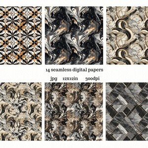 Gold Marble Seamless Digital Papers - Printable Paper - Digital Paper ...