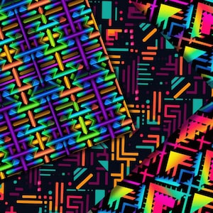 Neon Seamless Digital Paper Digital Paper Abstract Texture - Etsy