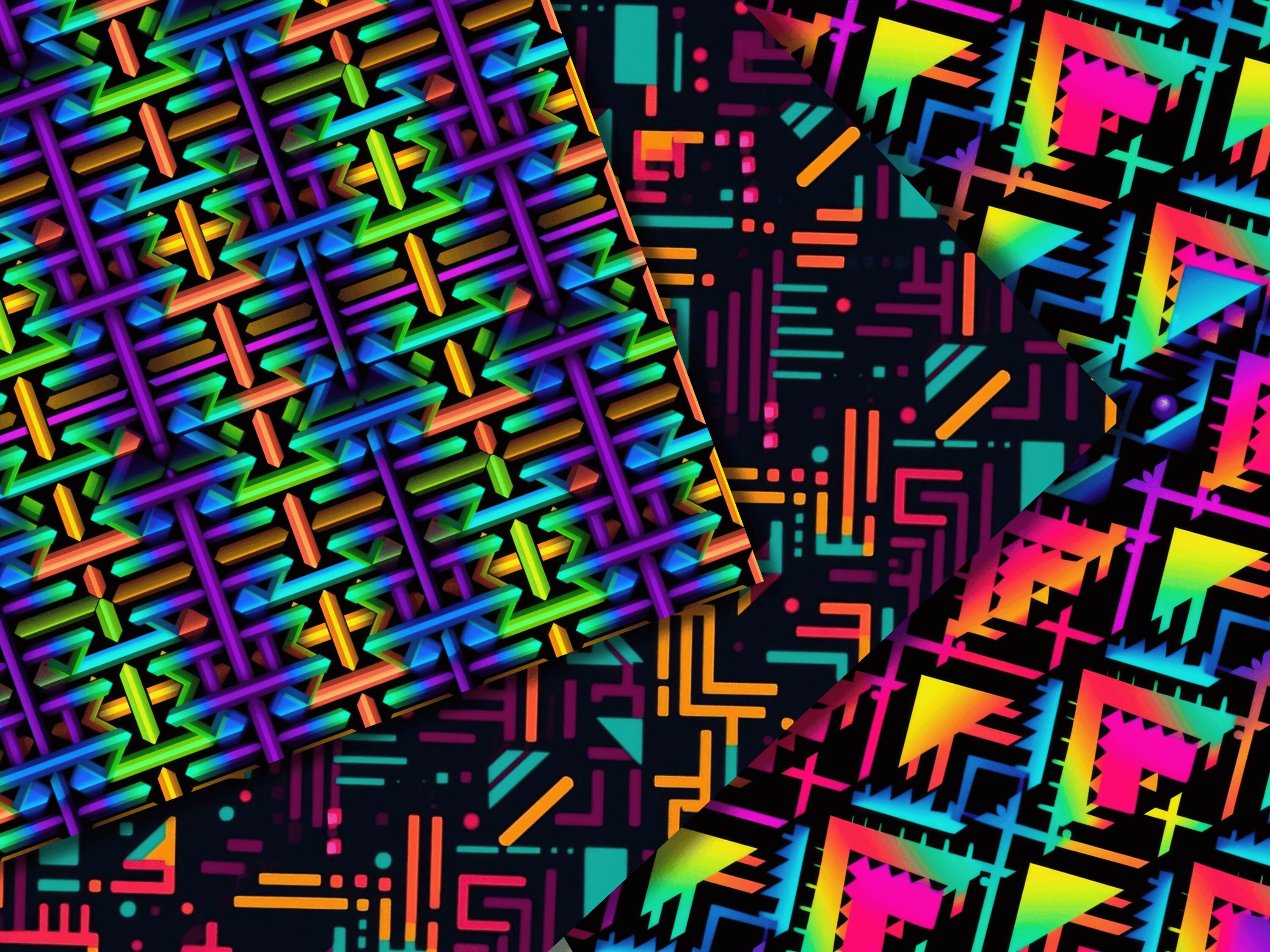 Neon Seamless Digital Paper Digital Paper Abstract Texture Digital ...