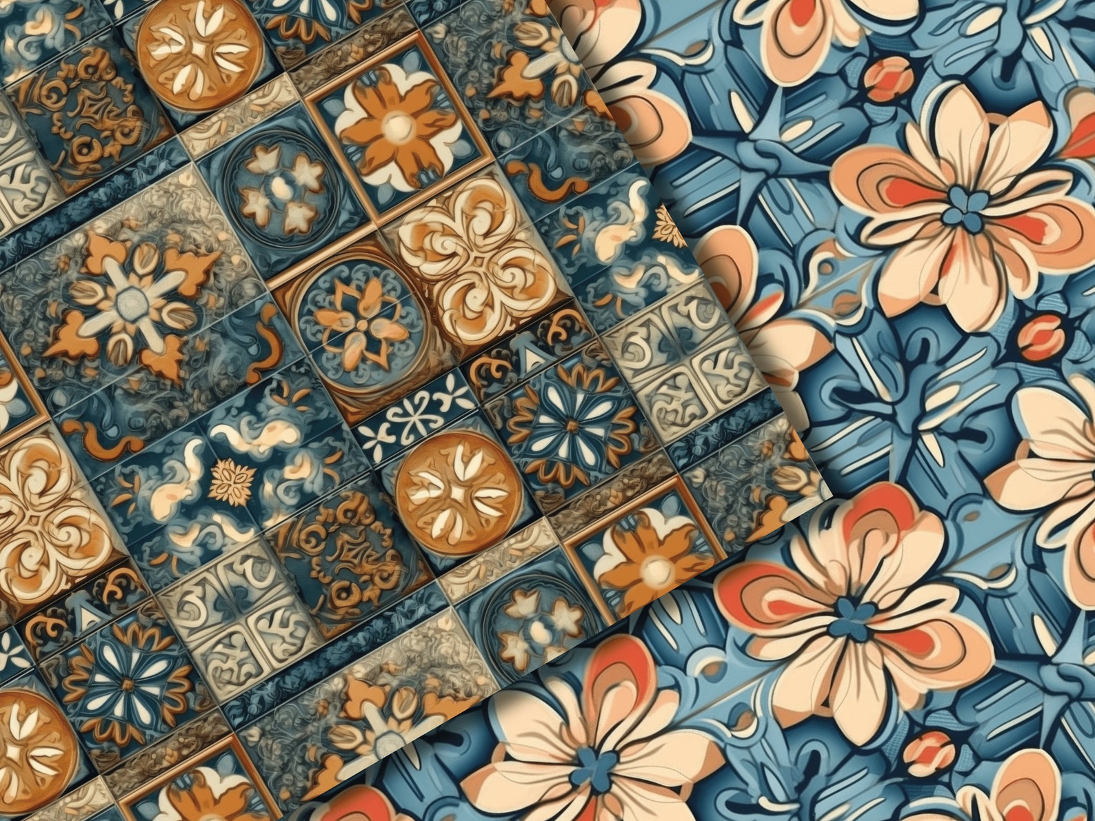 Vintage Seamless Digital Paper Digital Pattern Tile Texture Digital ...