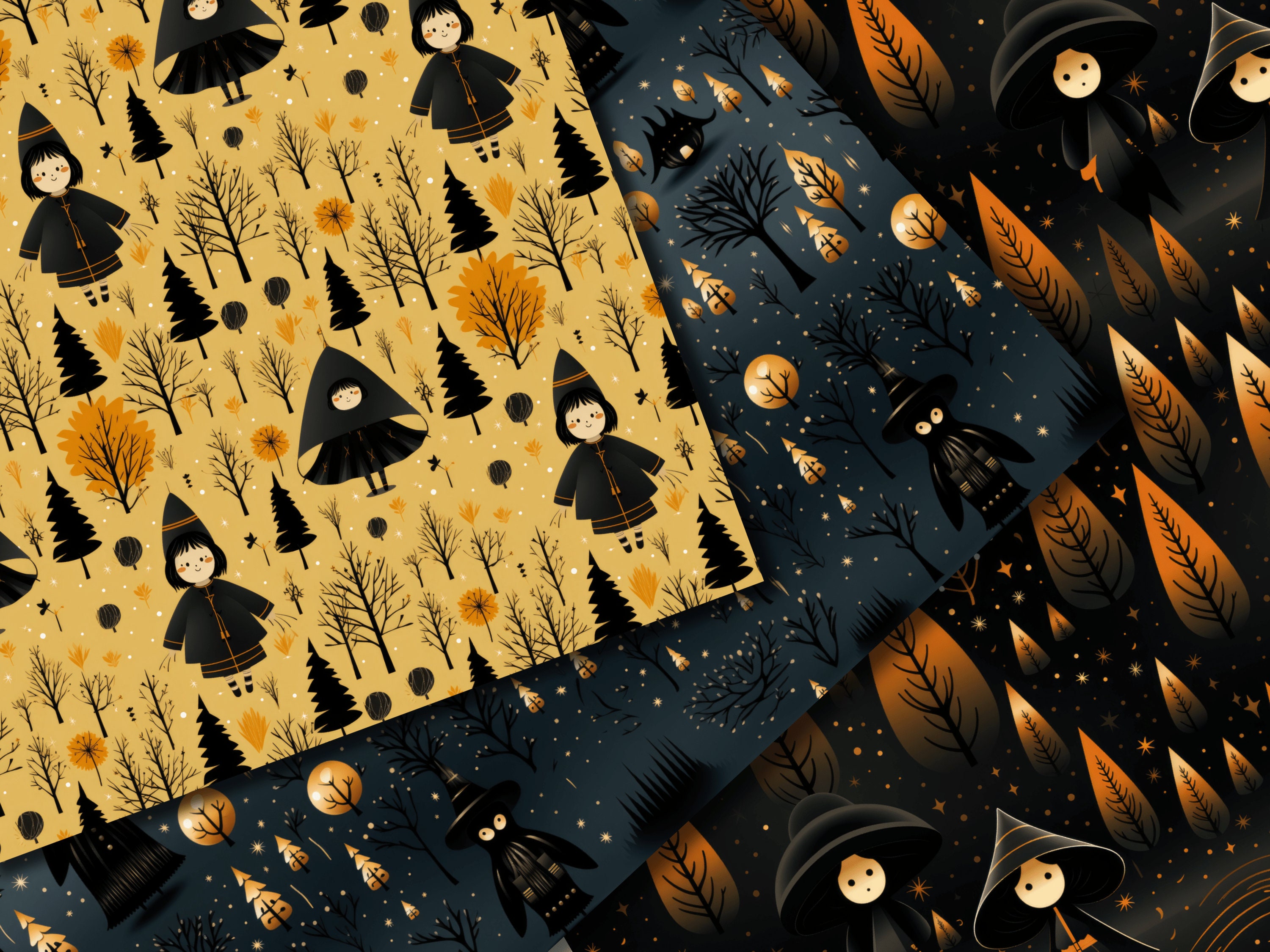 Witches Pattern SEAMLESS Digital Papers Printable Paper - Etsy