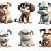 Grumpy Dogs Cartoon Clip Art Cricut - Dogs Clip Art - Grumpy Dogs ...