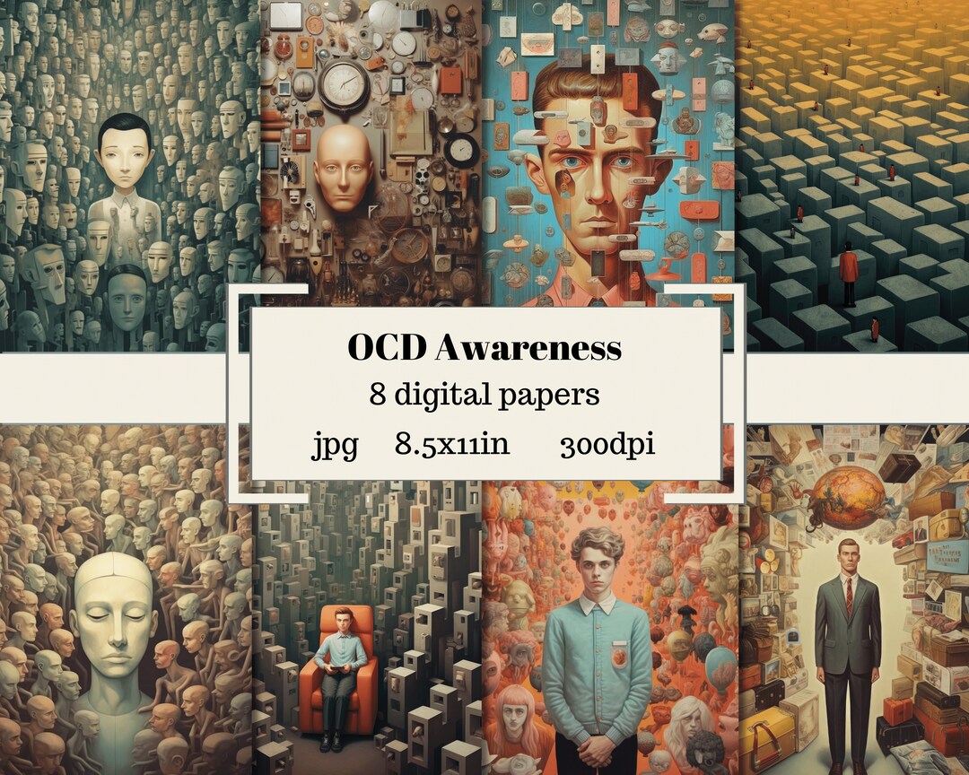 OCD Awareness Digital Paper, Mental Health Awareness Digital Paper ...