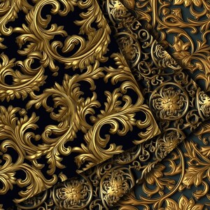 Baroque Seamless Digital Paper - Digital Paper - Flower Texture ...