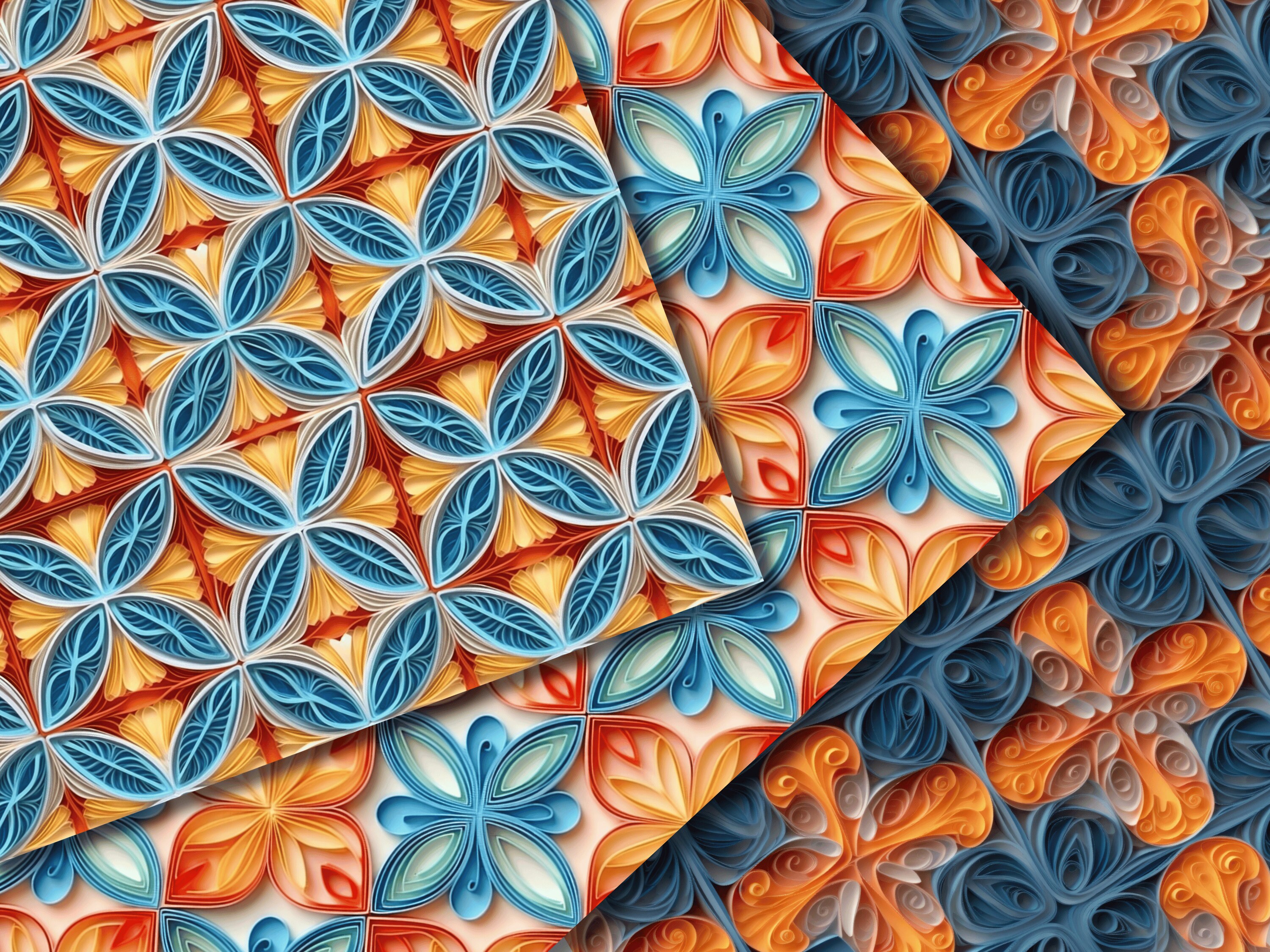 Quilling Tiles Seamless Digital Paper Digital Paper Quilling Texture ...